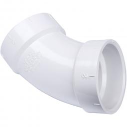 Genova PVC DWV 45° Sanitary Elbow - Berlin, MD - The Adkins Company Online